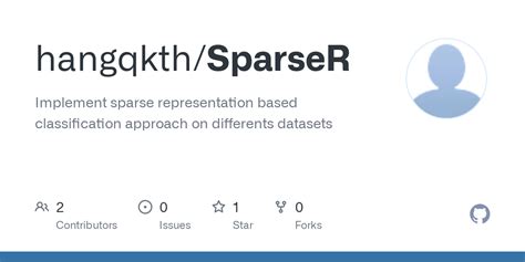 github hangqkth sparser implement sparse representation based