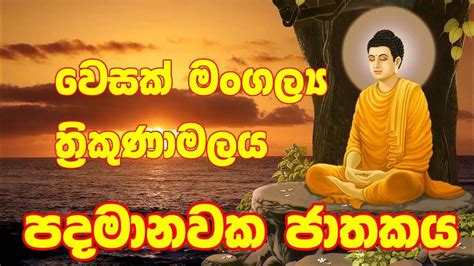 වෙසක් සැමරුම් ත්‍රිකුණාමලය පදමානවක ජාතකය Youtube