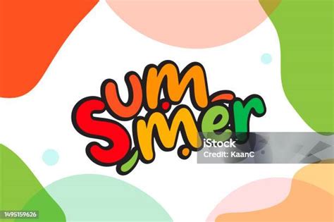 여름의 글자 구성과 추상적인 모양 여름 레터링 벡터 스톡 일러스트레이션 개념에 대한 스톡 벡터 아트 및 기타 이미지 개념 계절 관광 리조트 Istock