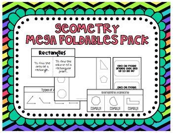 Geometry Foldables Interactive Notebooks Foldables Geometry Lessons