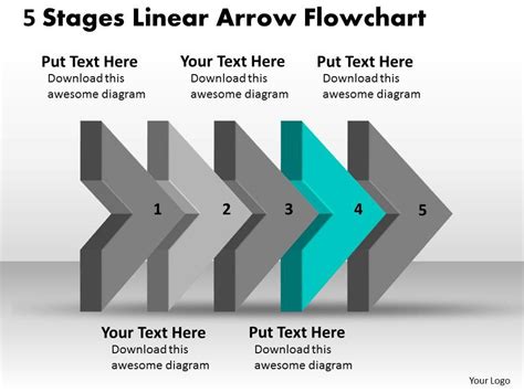 PPT State Diagram Linear Arrow Flowchart Business PowerPoint Templates Stages PowerPoint