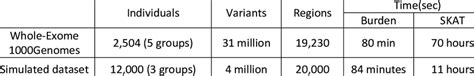 Computation Time In Three Example Analysis Of Burden Tests And Skat Download Scientific Diagram