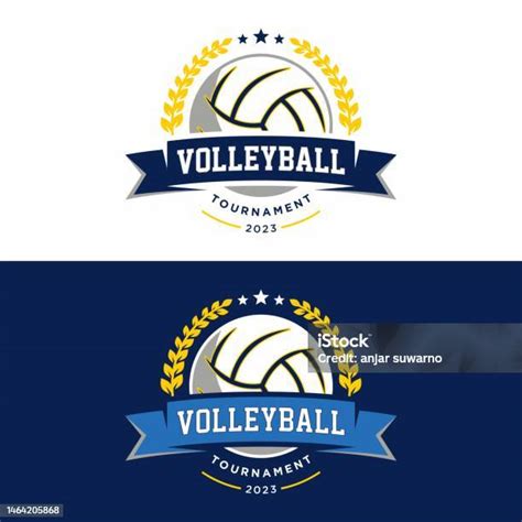 배구 아이콘 디자인 스포츠 배지 템플릿 벡터 일러스트레이션 Championship에 대한 스톡 벡터 아트 및 기타 이미지 Championship 개념 건강한 생활방식