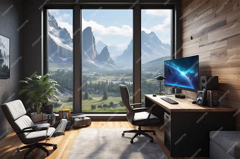 Premium Photo Realism With Window View Gaming Room Showcase