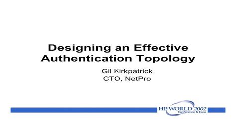 Pdf Designing An Effective Authentication Topology