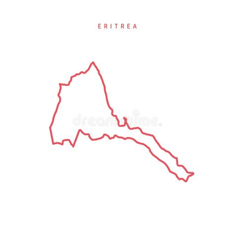 Outline Map Of Eritrea Vector Design Template Editable Stroke Stock