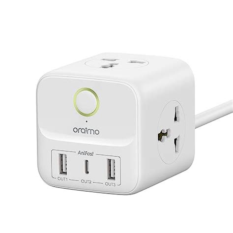 Oriamo Cube Extension Boards With Universal Socket USB And Type C Fast Charging Port W