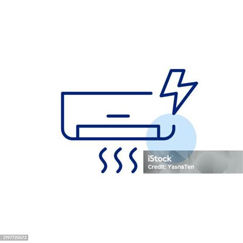 에너지 효율적인 냉각 강력한 에어컨 성능 완벽한 픽셀 편집 가능한 획 아이콘 가정 난방에 대한 스톡 벡터 아트 및 기타 이미지 가정 난방 검은색 교환 Istock