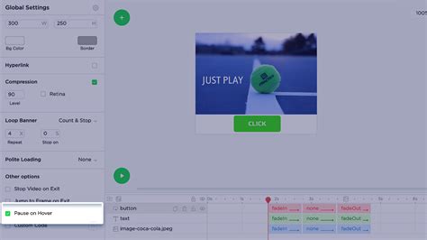 Pause Html5 Ad Animations On Cursor In Bannernow