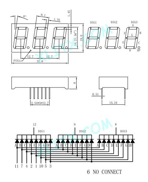 5361as 056 Inch 3 Digit Red Cc Led 7 Segment Display Lanpade