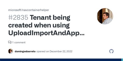 Tenant Being Created When Using Uploadimportandapply