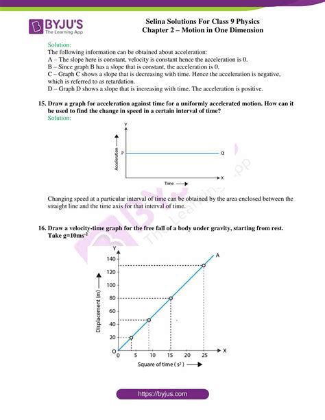 Selina Solutions Class 9 Concise Physics Chapter 2 Motion In One Dimension Download Free Pdf