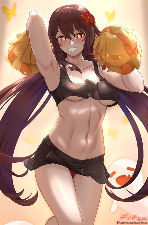 Hu Tao And Boo Tao Genshin Impact Drawn By Vilde Loh Hocen Danbooru