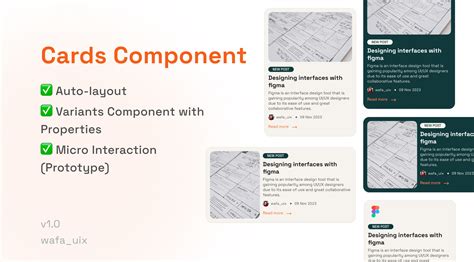 Cards Component Interactive Figma