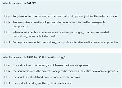 Solved Some Agile Methodologies Adopt Both Iterative And Chegg