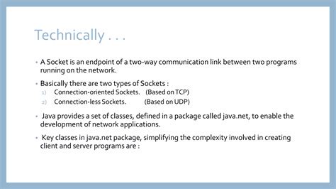Socket And Server Socket Pptx