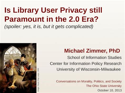 Ppt Is Library User Privacy Still Paramount In The 20 Era Dokumen