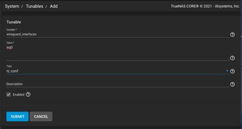 Enabling Wireguard Truenas Documentation Hub