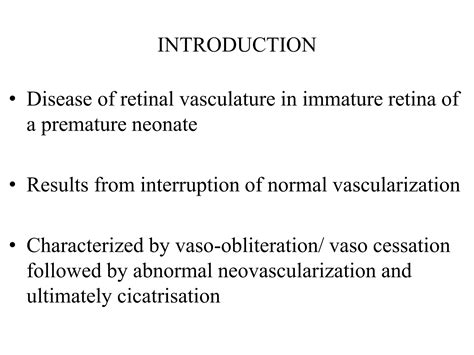 Rop Retinopathy Of Prematurity Ppt