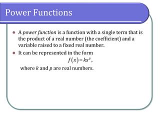 Power Functions And Polynomial Functions PDF
