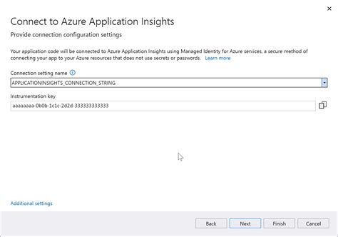 Add Application Insights With Connected Services Visual Studio