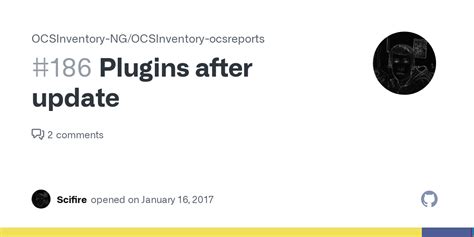 Plugins After Update · Issue 186 · Ocsinventory Ngocsinventory