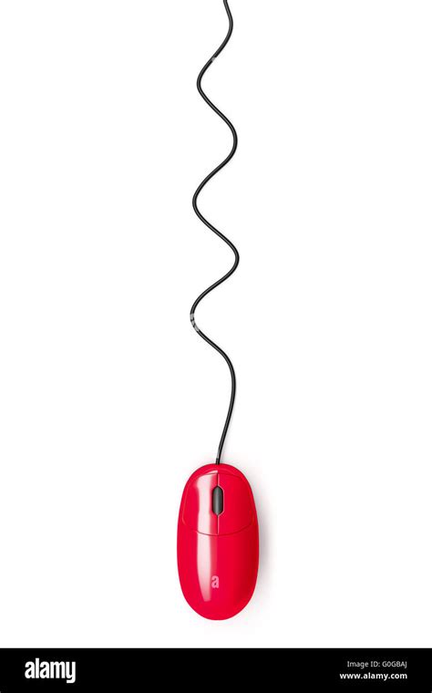 Red Computer Mouse Stock Photo Alamy