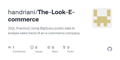 Github Handriani The Look E Commerce Sql Practice Using Bigquery Public Data To Analyze