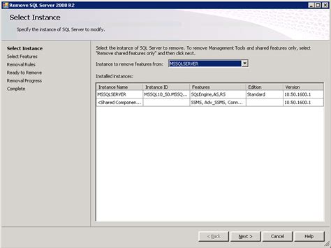 how to uninstall reporting services from sql server 2008 r2