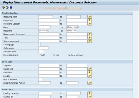 IK SAP Tcode Change Measurement Document