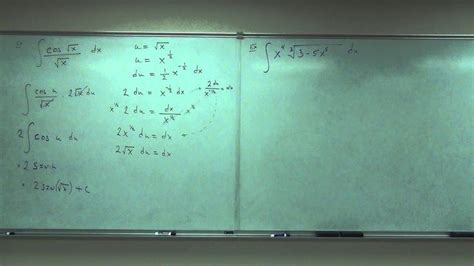 Calculus 1 Lecture 4 2 Integration By Substitution Integration By