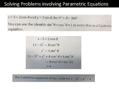 Parametric Equations Parametric Vs Cartesian Equations Sketching Parametric