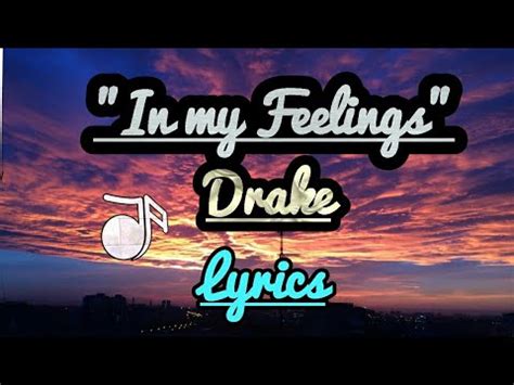 In My Feelings Lyrics Drake Youtube