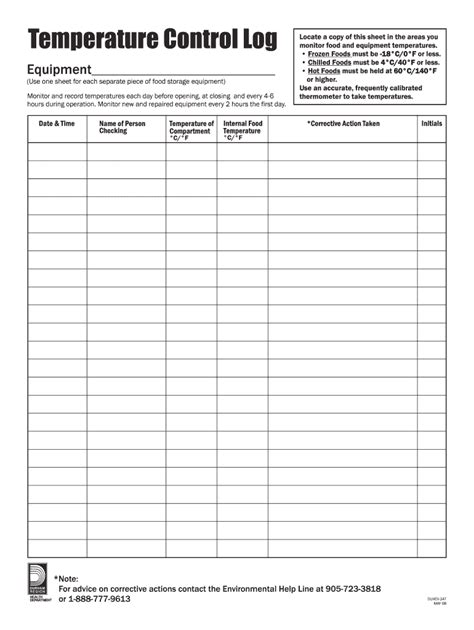 Fillable Online Temperature Control Log Fax Email Print Pdffiller Fillable Online Temperature Control Log Fax Email Print Pdffiller