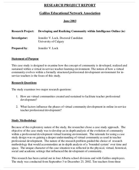 Research Project Report Template 1 Professional Templates