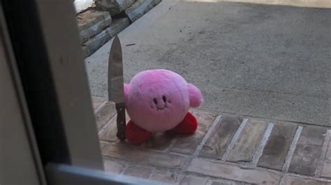 Omg Guys Kirby Is Real But Why Does He Have A Knife Maybe He Wants To Cut Some Cake R Kirby