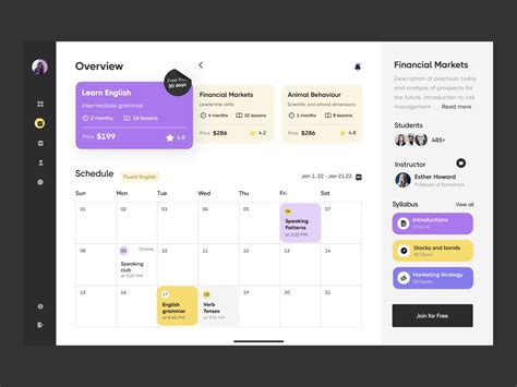 Education Responsive Dashboard Online Education Education Business