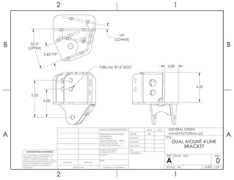 Dual Mount 4 Link Frame Bracket Dxf File Etsy