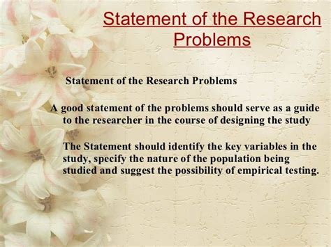 Research Problem Hypothesis And Conceptual Framework