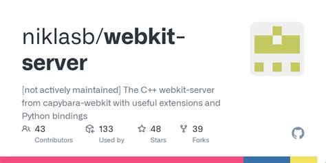 Github Niklasbwebkit Server Not Actively Maintained The C