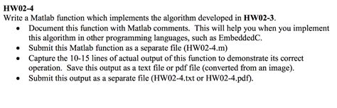 Solved Hw02 1 Develop An Algorithm Which Generates An