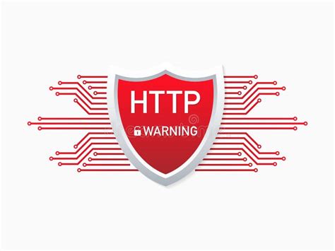 And Https Protocols Safe And Secure Wev Browsing Vector