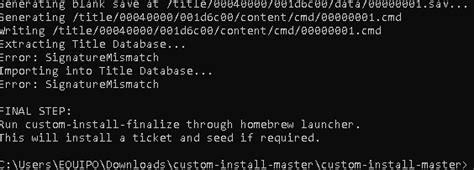 Signature Mismatch Error · Issue 19 · Ihaveamaccustom Install · Github