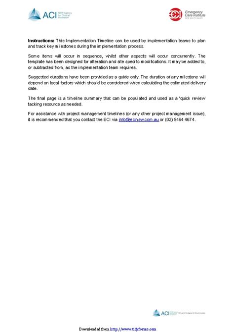 Implementation Plan Template Pdfsimpli