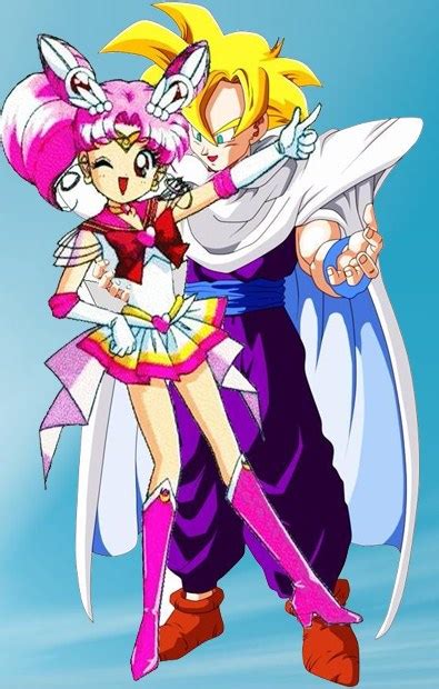 Gohan Ssj And Sailor Chibi Moon By Dbzandsm On Deviantart