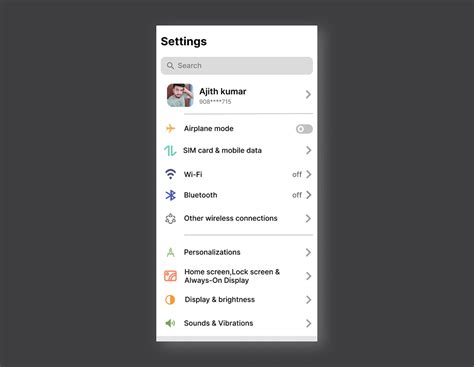 Settings Page Ui Design Behance