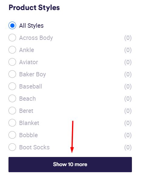 Radio And Checkbox Filters Show Lessmore Button Feature Requests