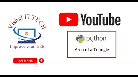 6 Python Program To Calculate Area Of A Triangle Python Youtube