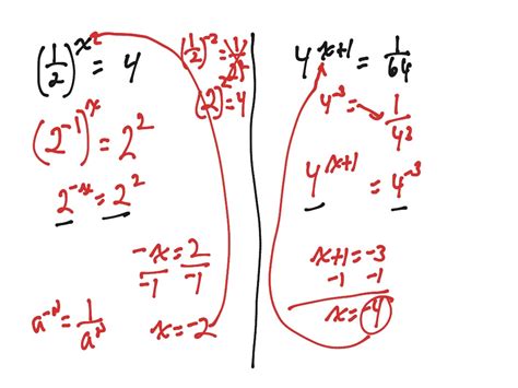 Solve Exponential Equations Math Algebra Showme