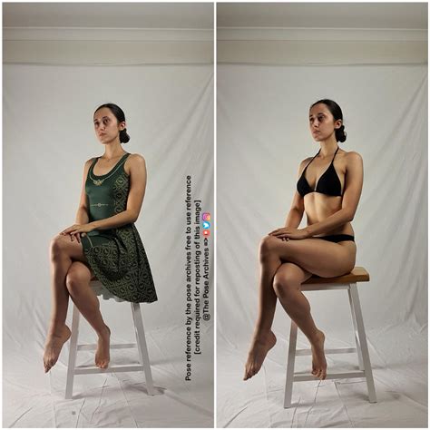 Female Sitting With Dress On Off Pose By Theposearchives On DeviantArt